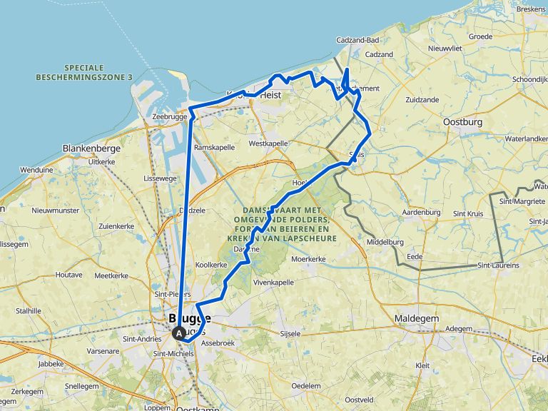 Tag 2 Brügge Damme Sluis Het Zwin Knokke | bike Tour | Komoot